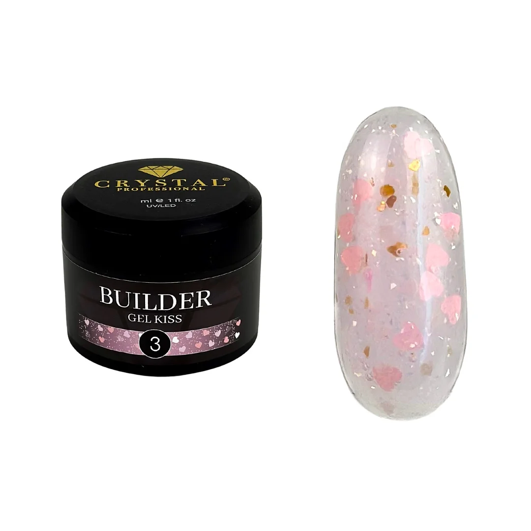 Builder Gel KISS №3 Crystal Professional HEMA & TPO Free - Crystal