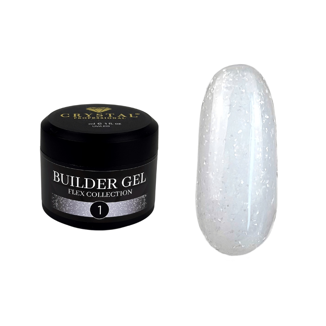 Builder Gel Flex Collection №1 Crystal Professional HEMA & TPO - Crystal