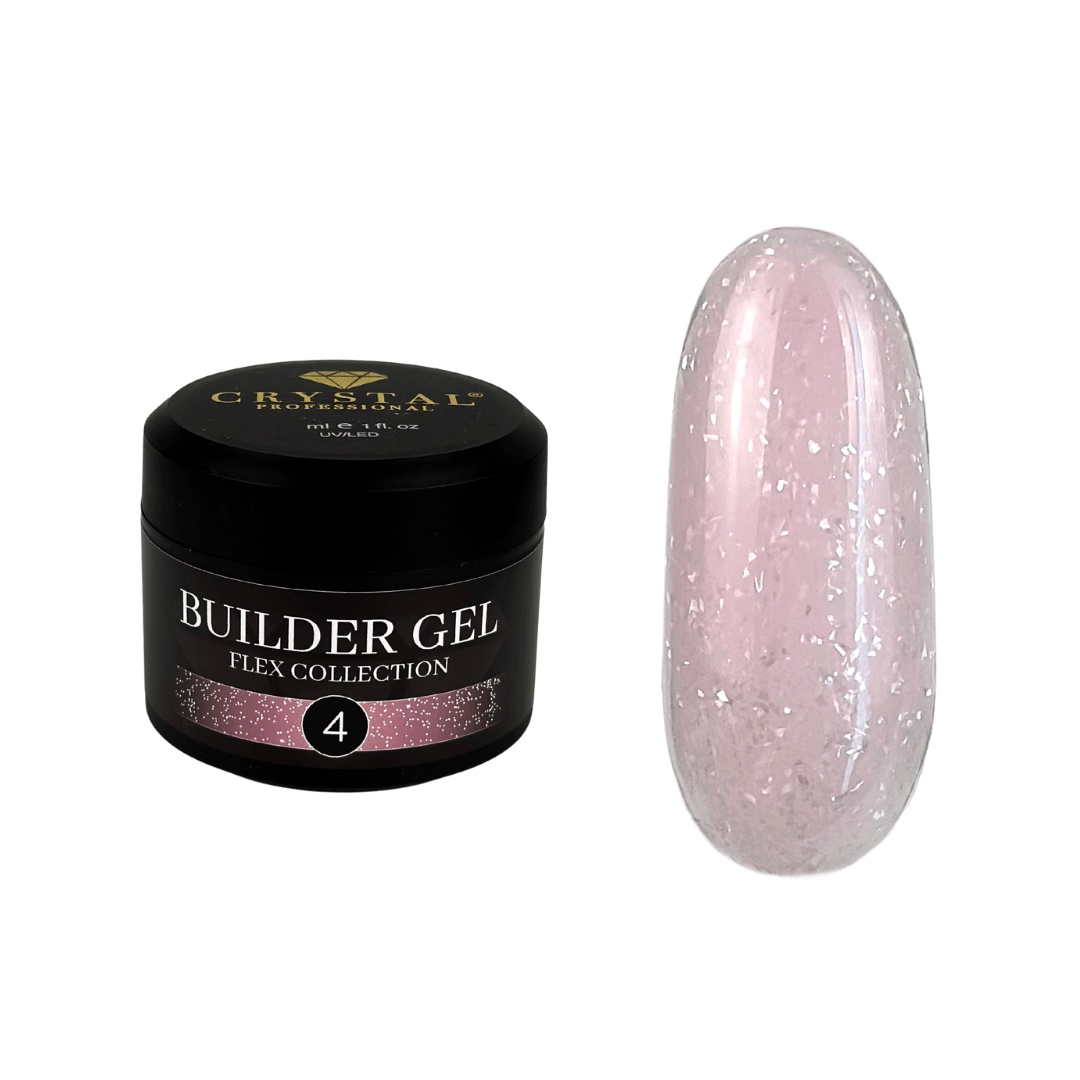 Builder Gel Flex Collection №4 Crystal Professional HEMA & TPO - Crystal